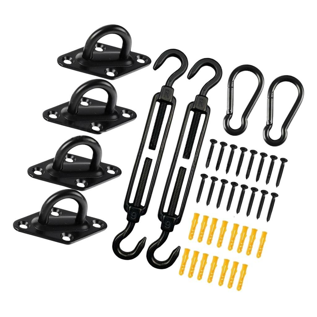 Комплект креплений для палатки и теневых навесов, 40 шт, Черный 5 мм