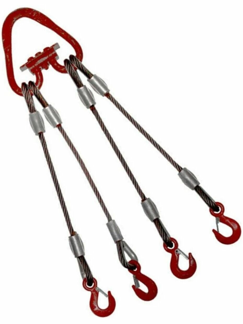 Канатный стальной четырехветвевой строп КанТраст 4СК 1,6/1000, опрессовка 4SKO161000