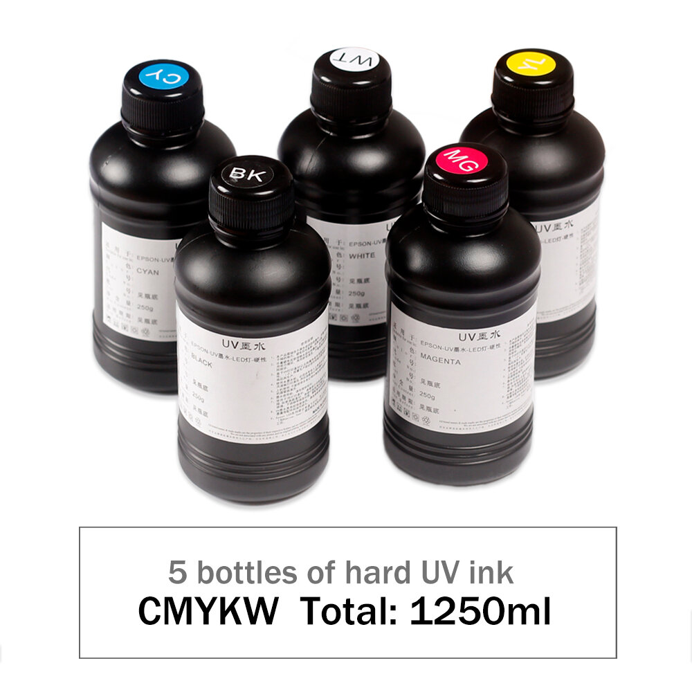 1 набор 1250ML 1500ml УФ DTF чернил для принтера A3 A4 УФ плоского типа, используется в головках печати EPSON DX5 DX7 TX800 XP600 L1800 L805 R1390