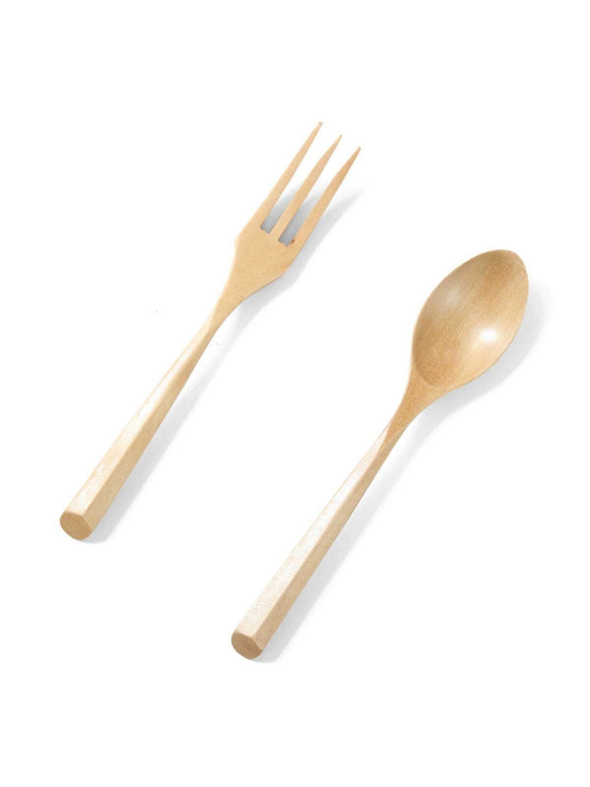 Минималистичный Набор деревянных сервировочных вилок и ложек с удобной ручкой Home Essential