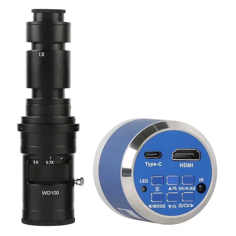 24 МП 4K UHD камера-микроскоп IMX678 с HDMI и C-образным креплением для ремонта With 500X Lens