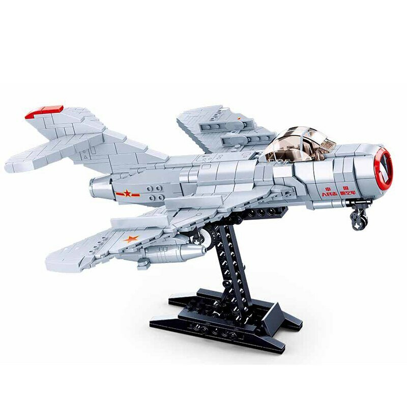 Слубан военный бронетанковый самолет строительный блок советский T34 армейский автомобиль Вторая мировая война Вторая мировая война и водопад модель обучения игрушка блок (серый)