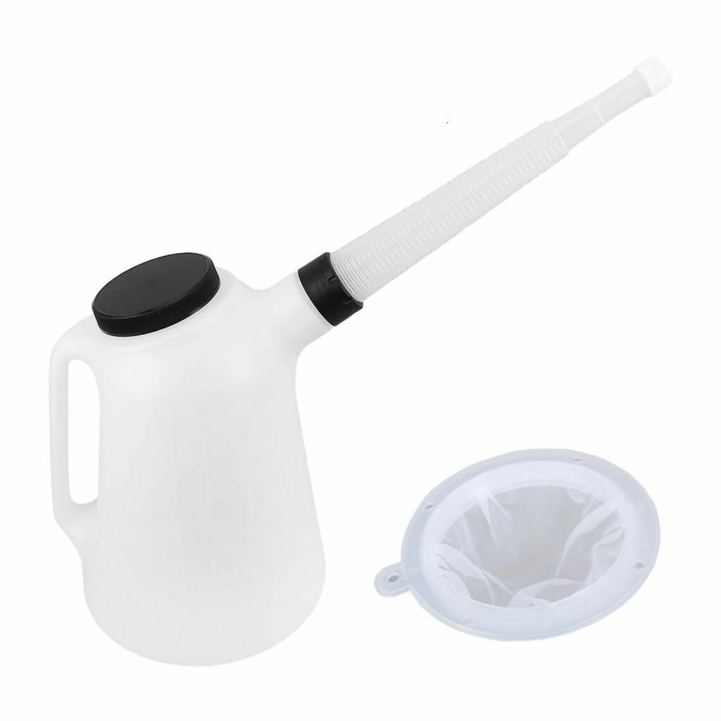 5L Канистры для масла с воронкой, крышкой и носиком для мотоциклов, грузовиков, автомобилей