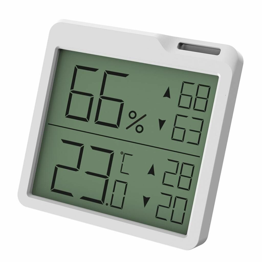 Мини-монитор температуры и влажности с высокой точностью и компактным корпусом из ABS для детской и зоны для питомцев, Белый