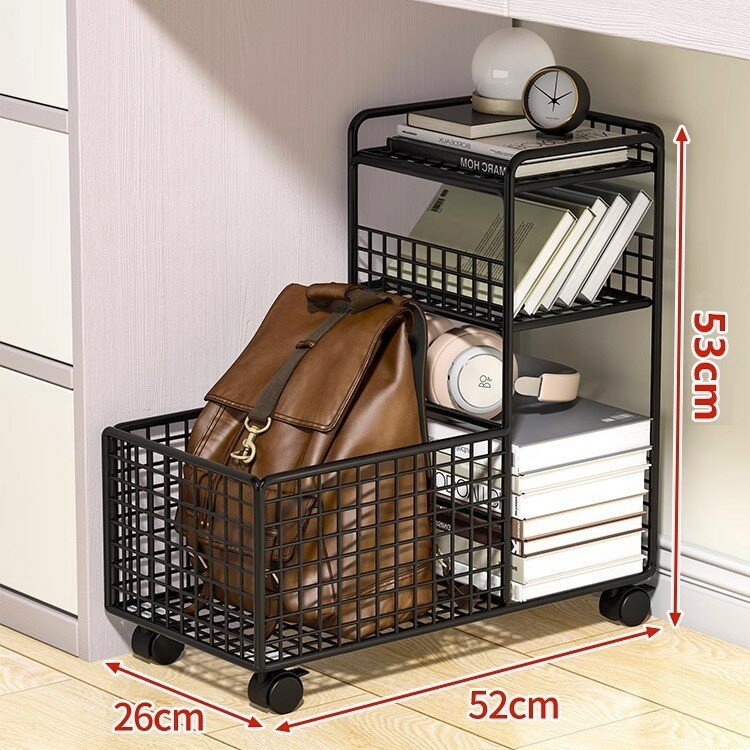 Книжные полки под столом, многослойные тележки для хранения, 26х52х53 см