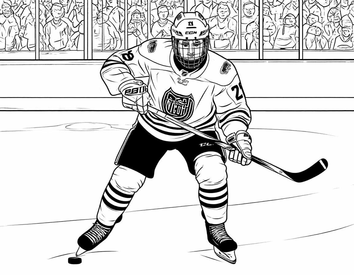 Набор детских раскрасок "Хоккей", плотная бумага формата А4, 10 шт, от 1 года