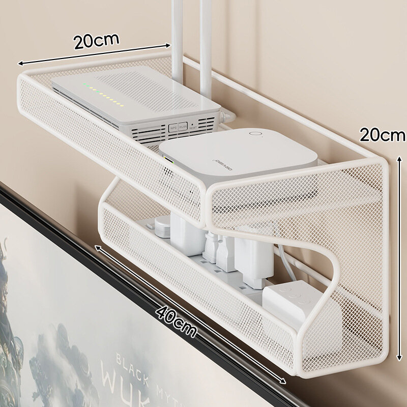 Коробка для хранения WiFi роутера, органайзер для кабелей над телевизором, настенный кронштейн для кошек, полка для приставки без сверления