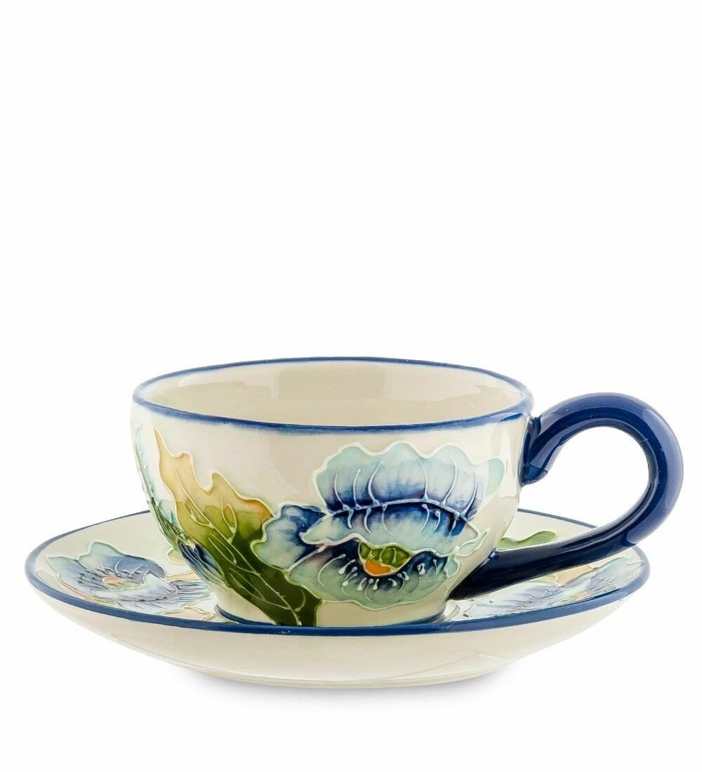 Чайная пара Голубые маки A2047403 Blue Sky, Керамика