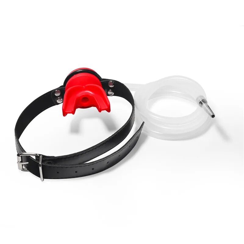БДСМ мочильный писсуар кляп для рта кляп для взрослых игр кляп сексуальный раб Фетиш упряжка для Red