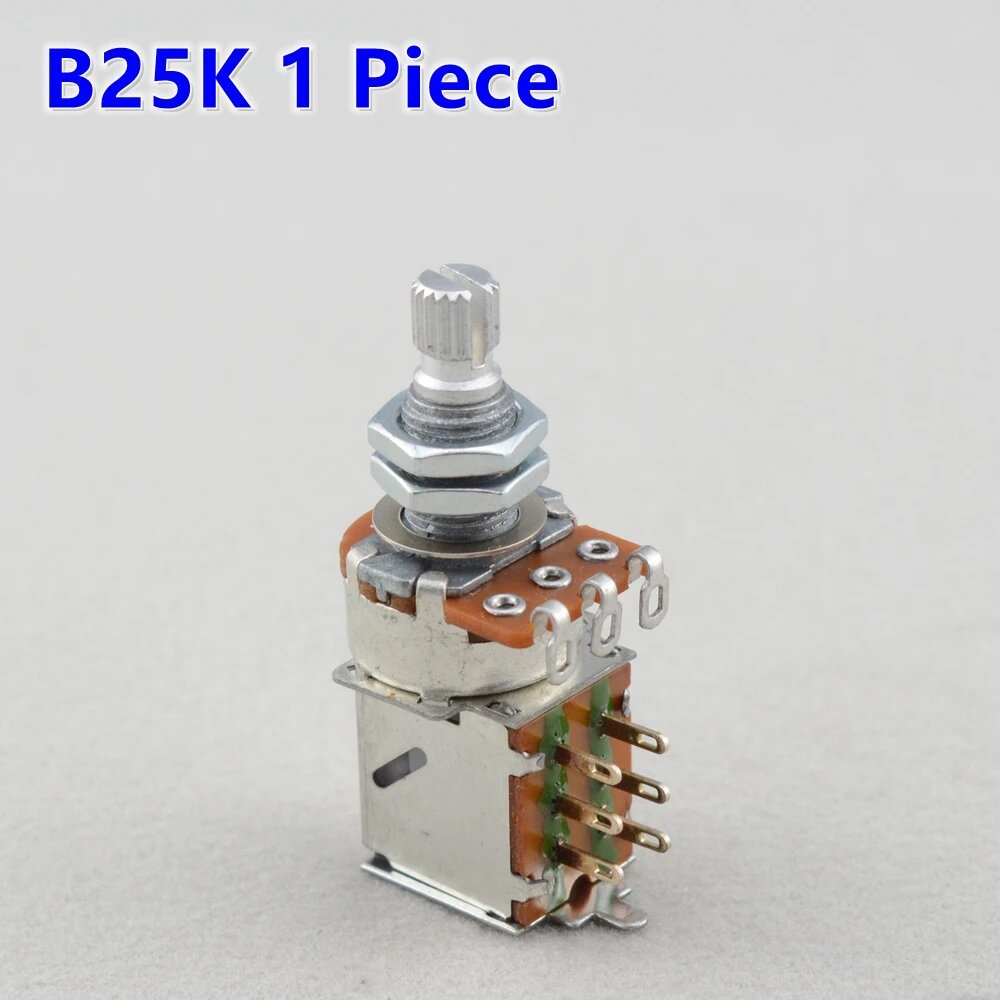 Alpha Push Pull потенциометр для электрогитары 25K/B50K/250K/500K B25K 1 Piece