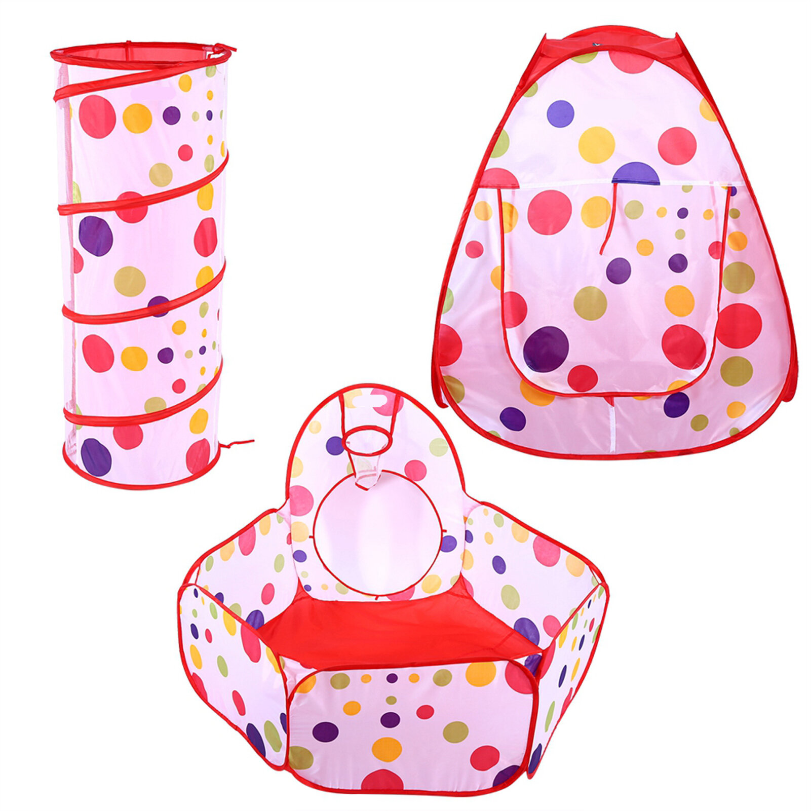 3 шт./комплект Детский игровой домик-палатка для малышей, туннель, бассейн с шариками, всплывающая игрушка для детей, для дома и улицы