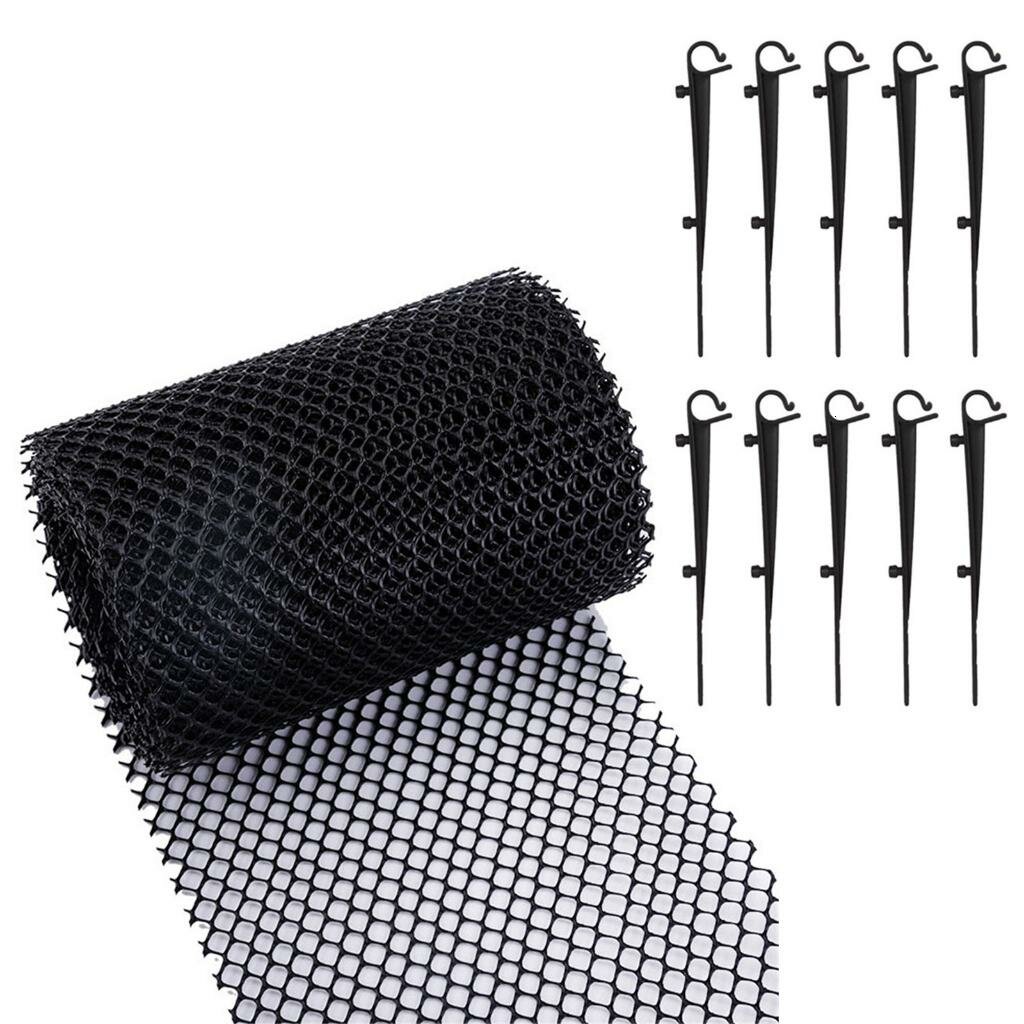 Сетка для защиты желобов с фиксирующими крючками, 18 см х 6 м