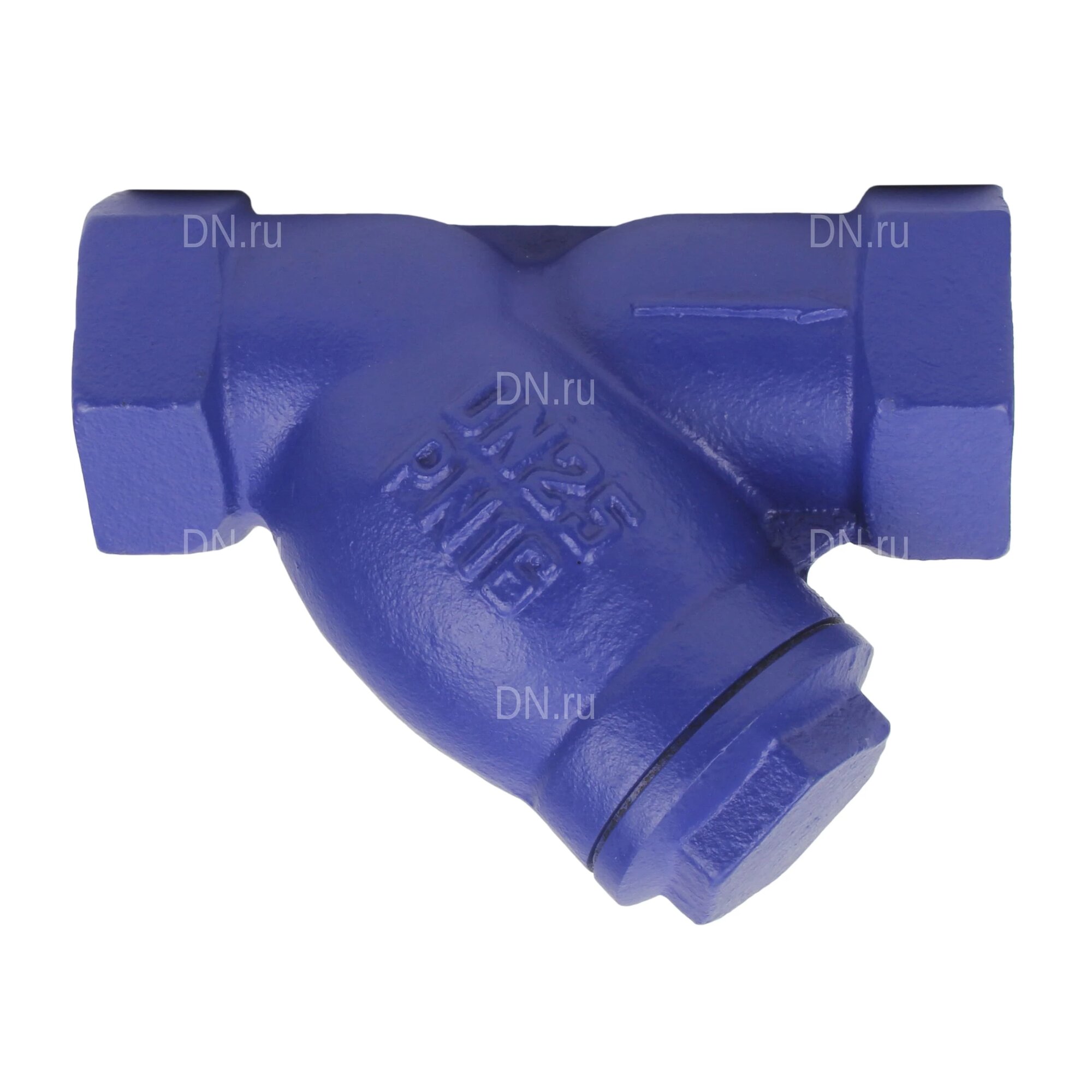 Фильтр сетчатый DN.ru 823А 1 1/4" Ду32 Ру16 резьбовой, резьбовой L=140, корпус чугун GGG25, сетка SS304, уплотнение PPL