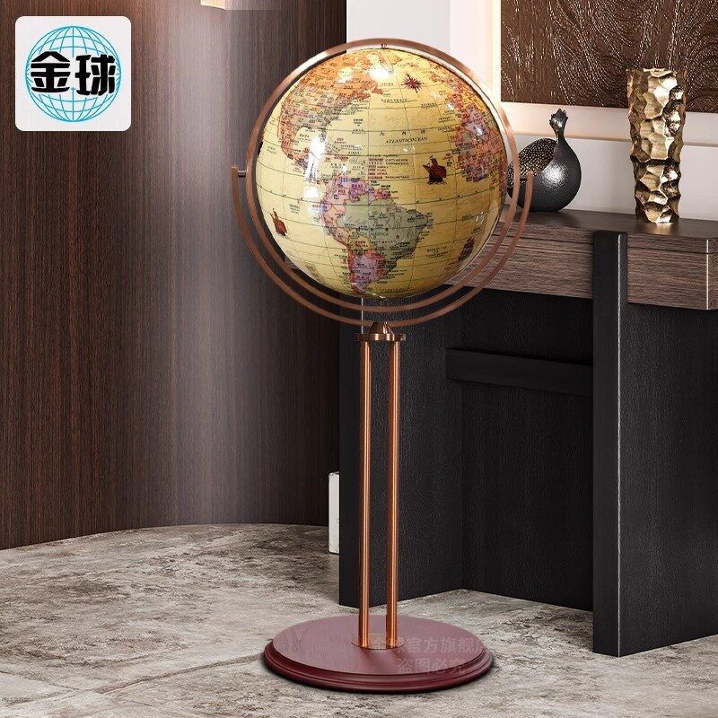 Антикварный 42 см высококачественный вращающийся ретро глобус для кабинета, гостиной, офиса, напольного декора, подарок