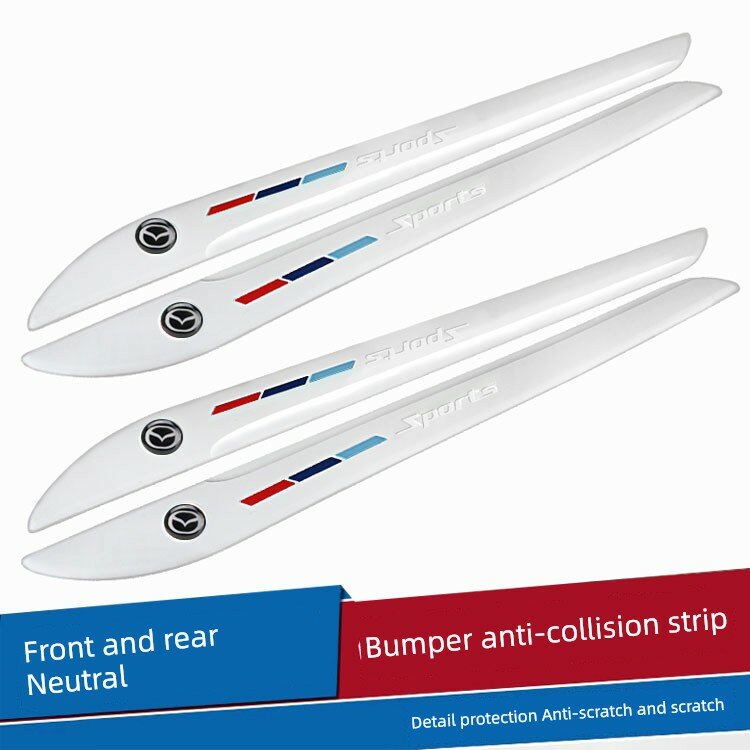 Защитные полоски для бампера автомобиля MAZDA, белые, 4 шт. для моделей Mazda 3, CX-5