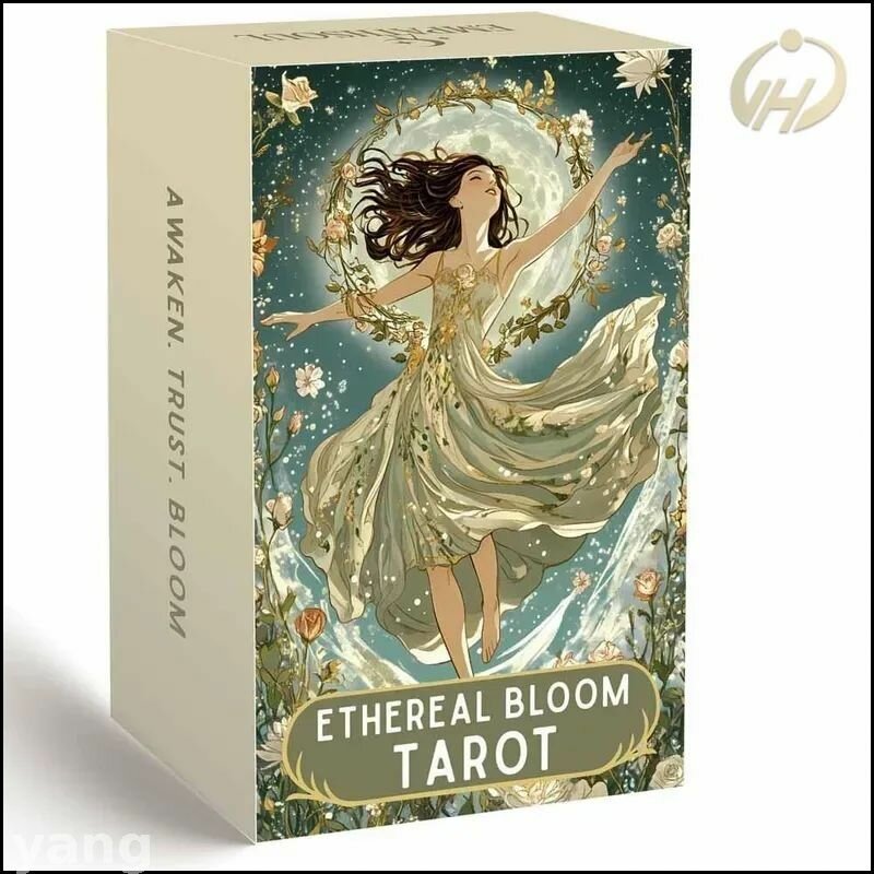 Эксклюзивная колода из 78 карт Таро с цветочной росписью, 13x8 см, включает руководство