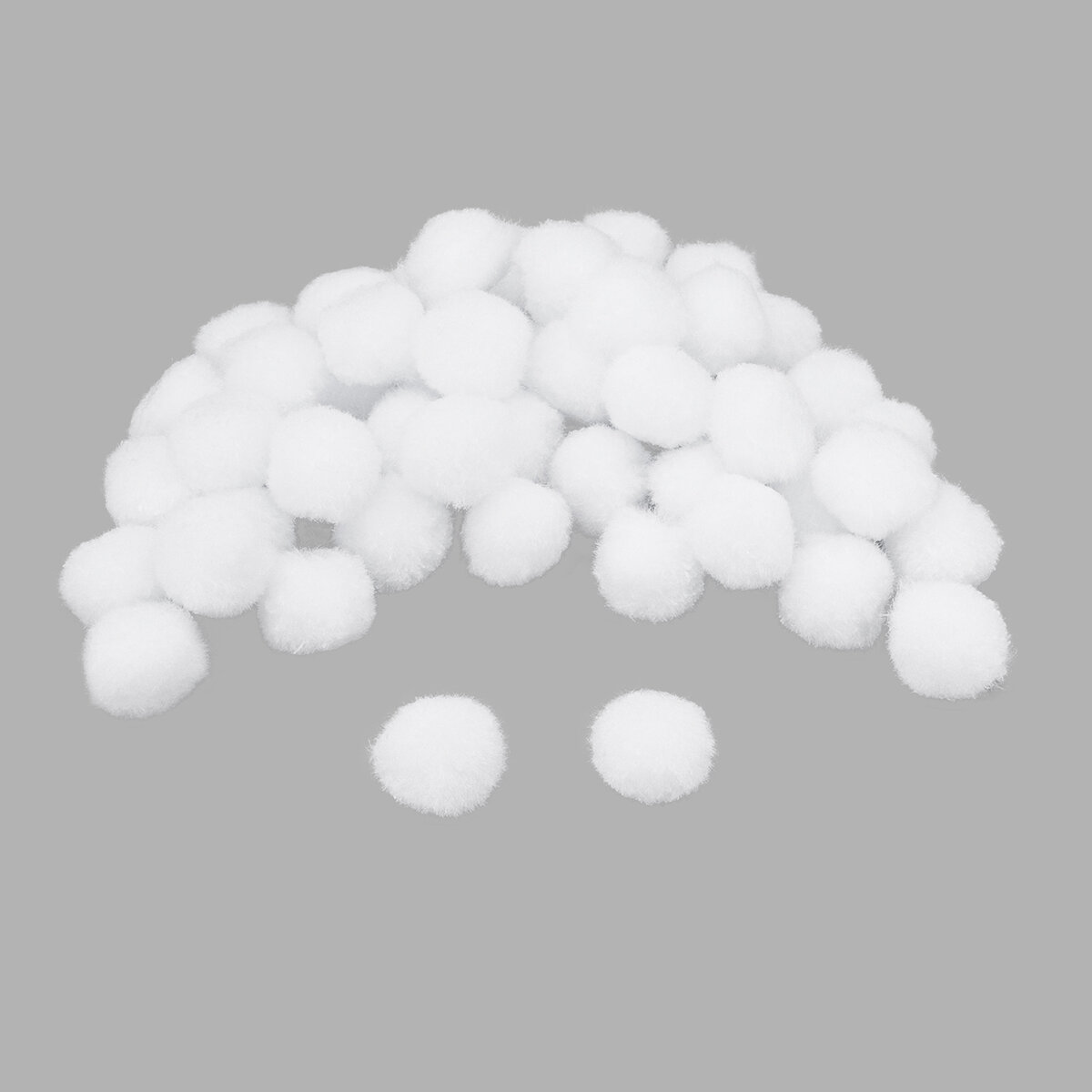 Помпоны для творчества, 25 мм, цвет белый, 50 штук, Astra&Craft