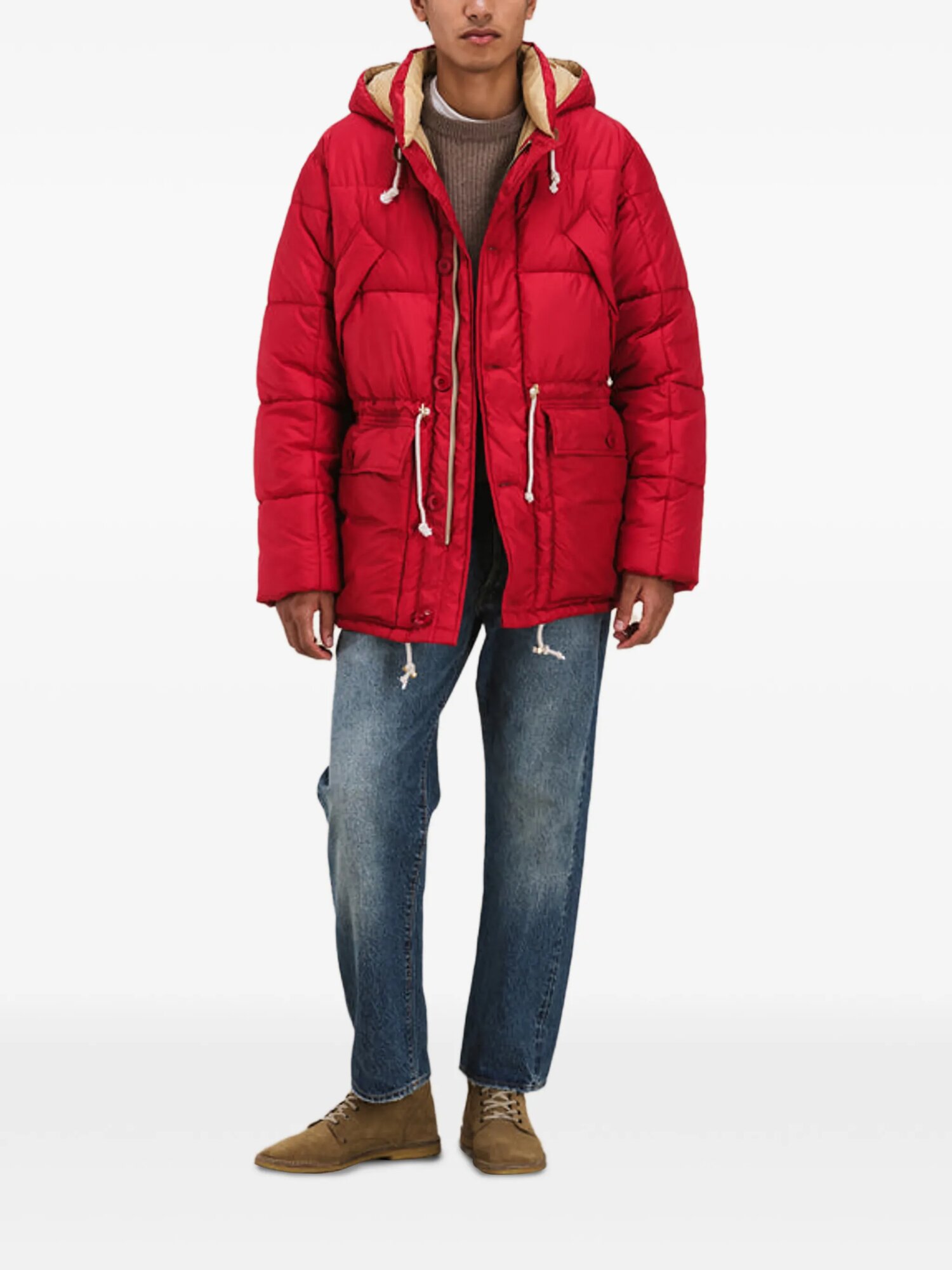 Куртка FORTELA Quilted hooded jacket, размер 52, red — фото 1