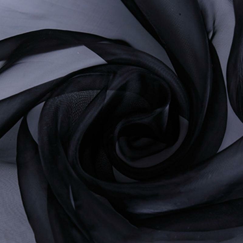 Органза 1,09x1,09 ярда, 35 г, прозрачная ткань для шитья и упаковки, Черный