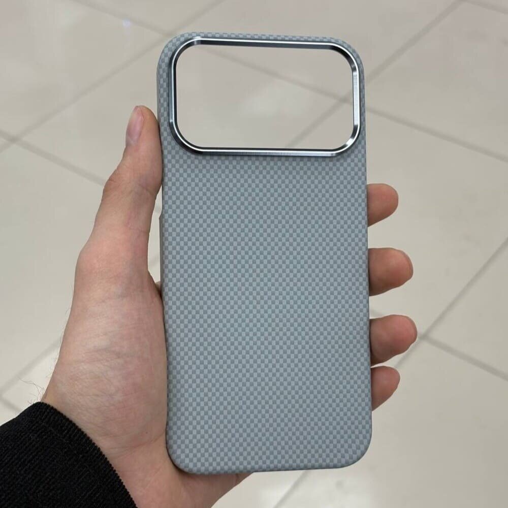 Чехол Mobikas Armor Grid Kevlar IPhone 17 Pro Max Light Gray, Кевларовое волокно