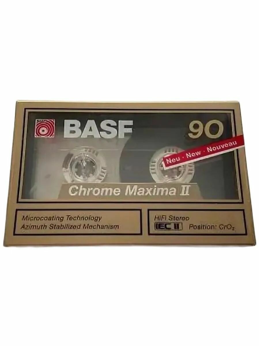 Аудиокассета BASF Chrome Maxima II 90 1989 - 1990 г. (90 мин, хром)