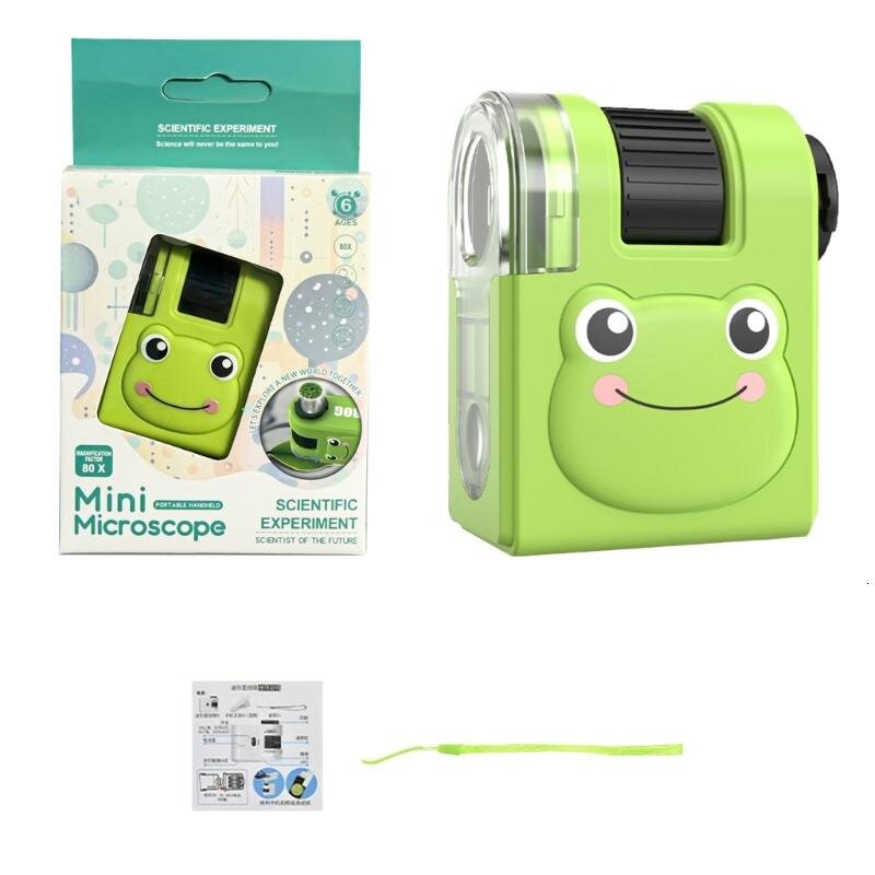 Флуоресцентный портативный микроскоп, Без подставки - лягушка