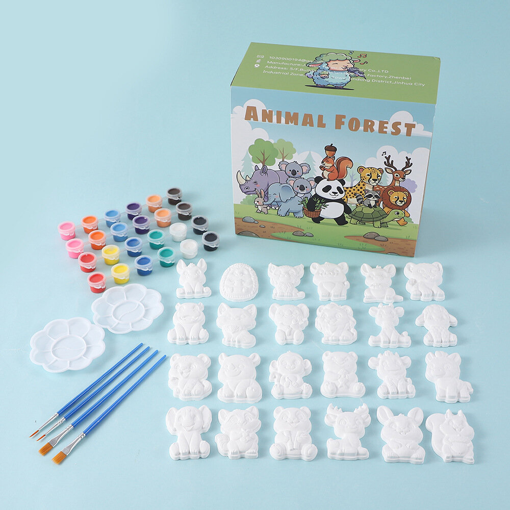 Обучающие гипсовые фигурки-раскраски для детей, белые гипсовые игрушки серии «Океан», набор для рисования животных своими руками.