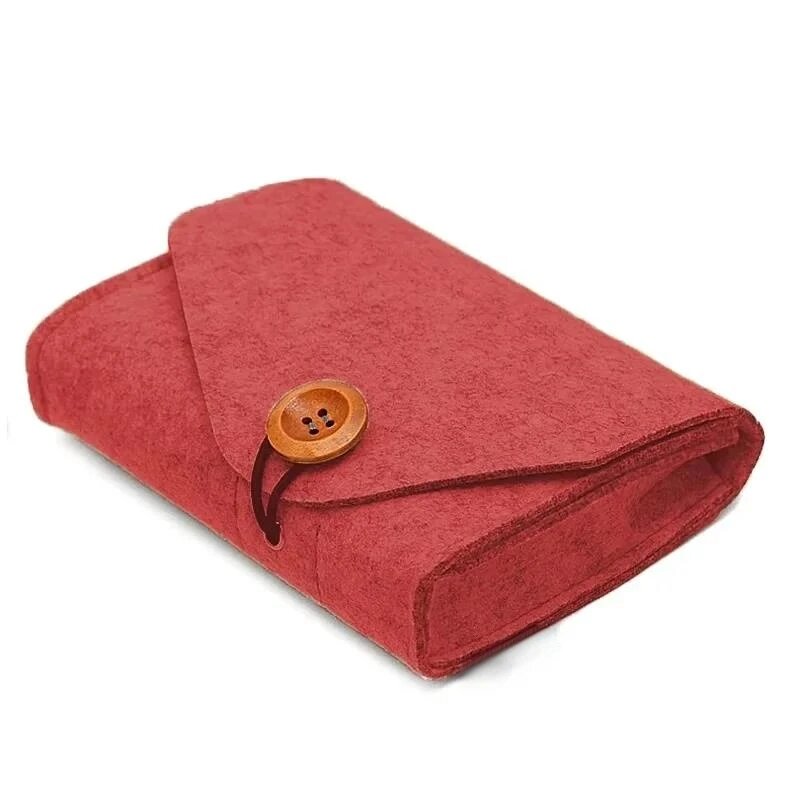 Бордовая фетровая сумка для хранения, Red
