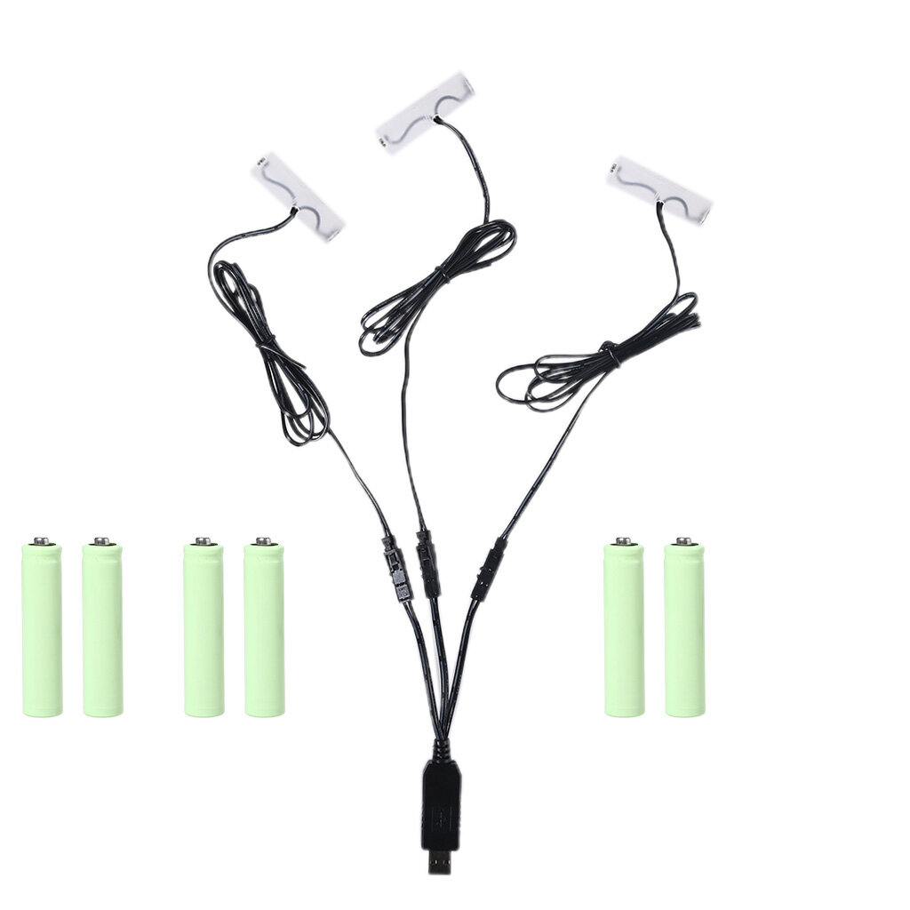 3в1 батарея типа АА, USB источник питания, замена 1-4 шт, 1,5 В, батарейки для часов, игрушек, камеры, Gameboy, фонарика, радио