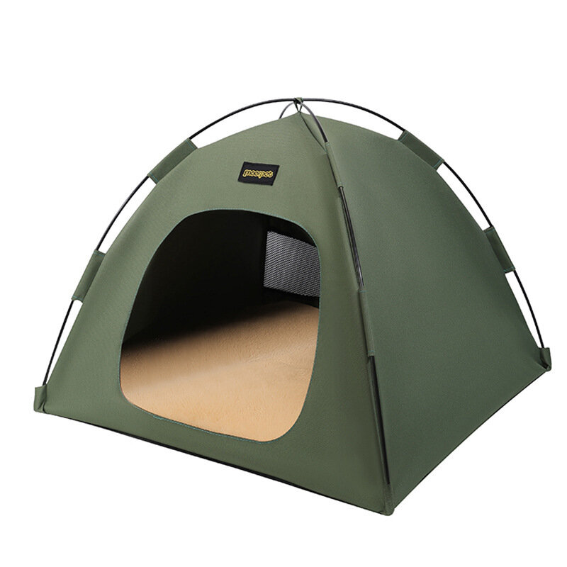 Большая вилла-шатер для домашних животных - домик для кошек и собак с укрытием от солнца и когтеточкой