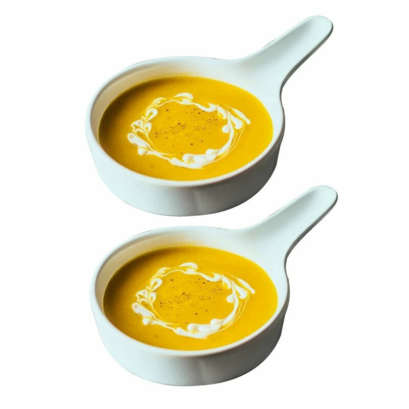 Белая круглая керамическая запекательная посуда для микроволновки, безопасная в печи, диаметр 20 см, 1 шт