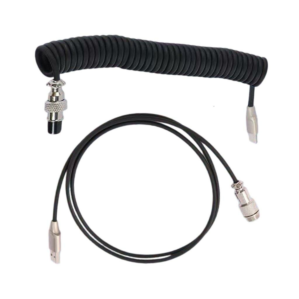 Спиральный USB C-кабель для игровых клавиатур Провод Механические клавиатуры USB-кабель