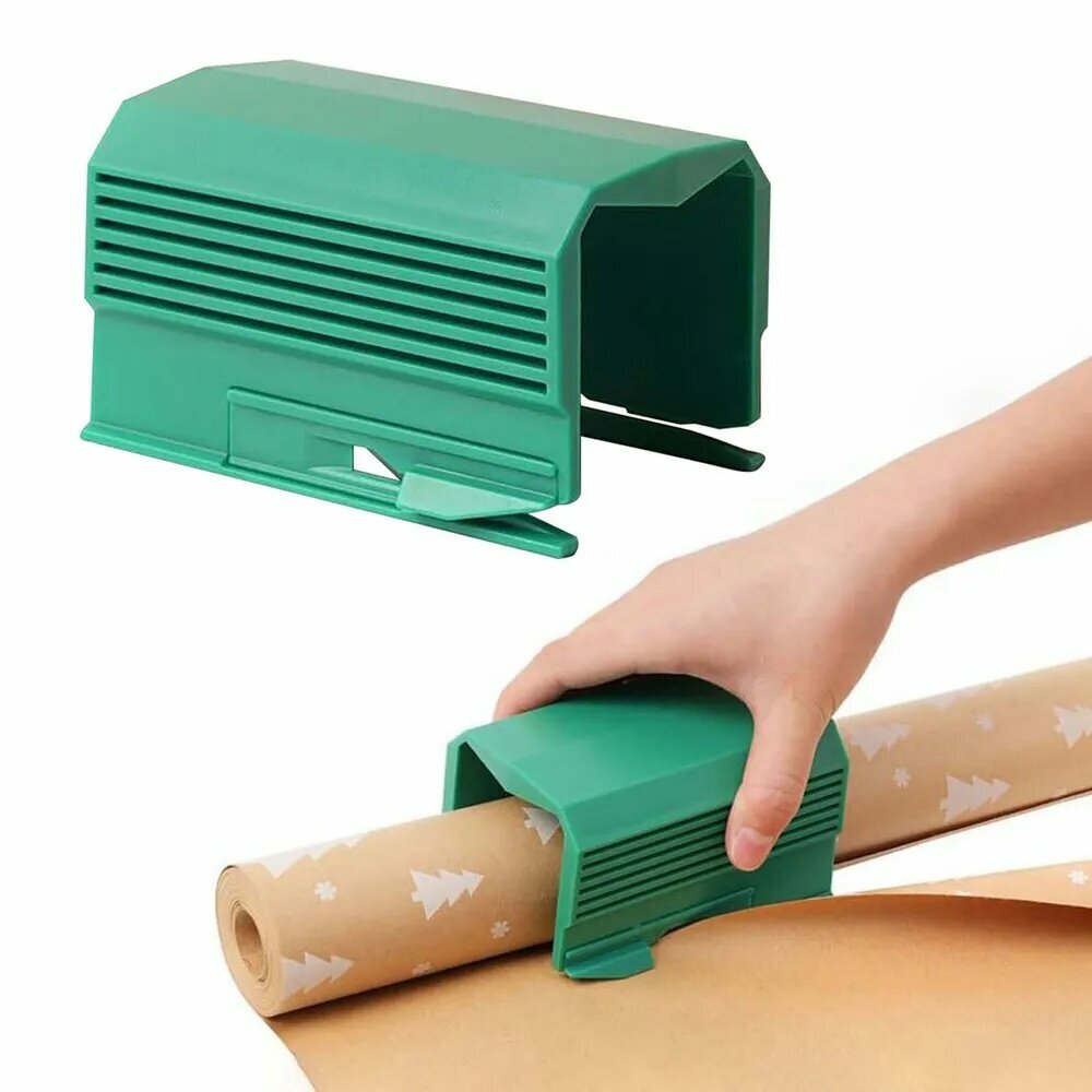 Квадратный резак для бумаги, инструмент для резки упаковочной бумаги, зеленый
