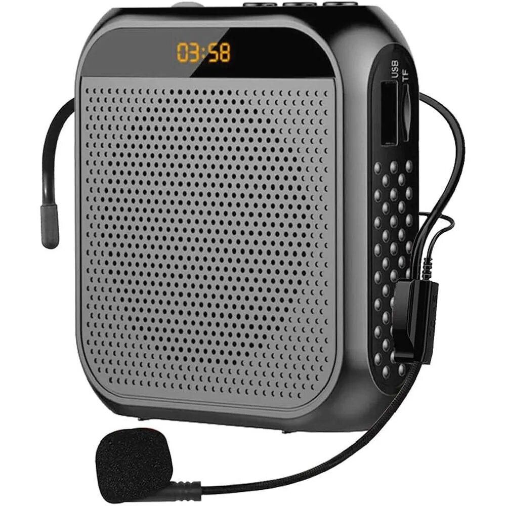 Портативный голосовой усилитель для преподавателей, 2200 мАч перезаряжаемый персональный усилитель микрофонной системы PA с наушничным микрофоном и динамиком