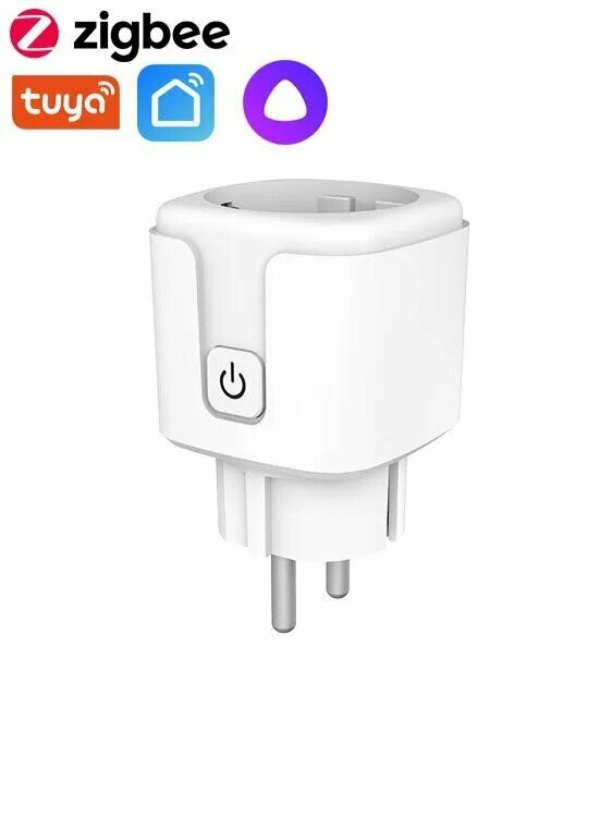 Умная розетка с ZigBee, мониторинг потребления, Яндекс Алисой, Tuya Smart Life