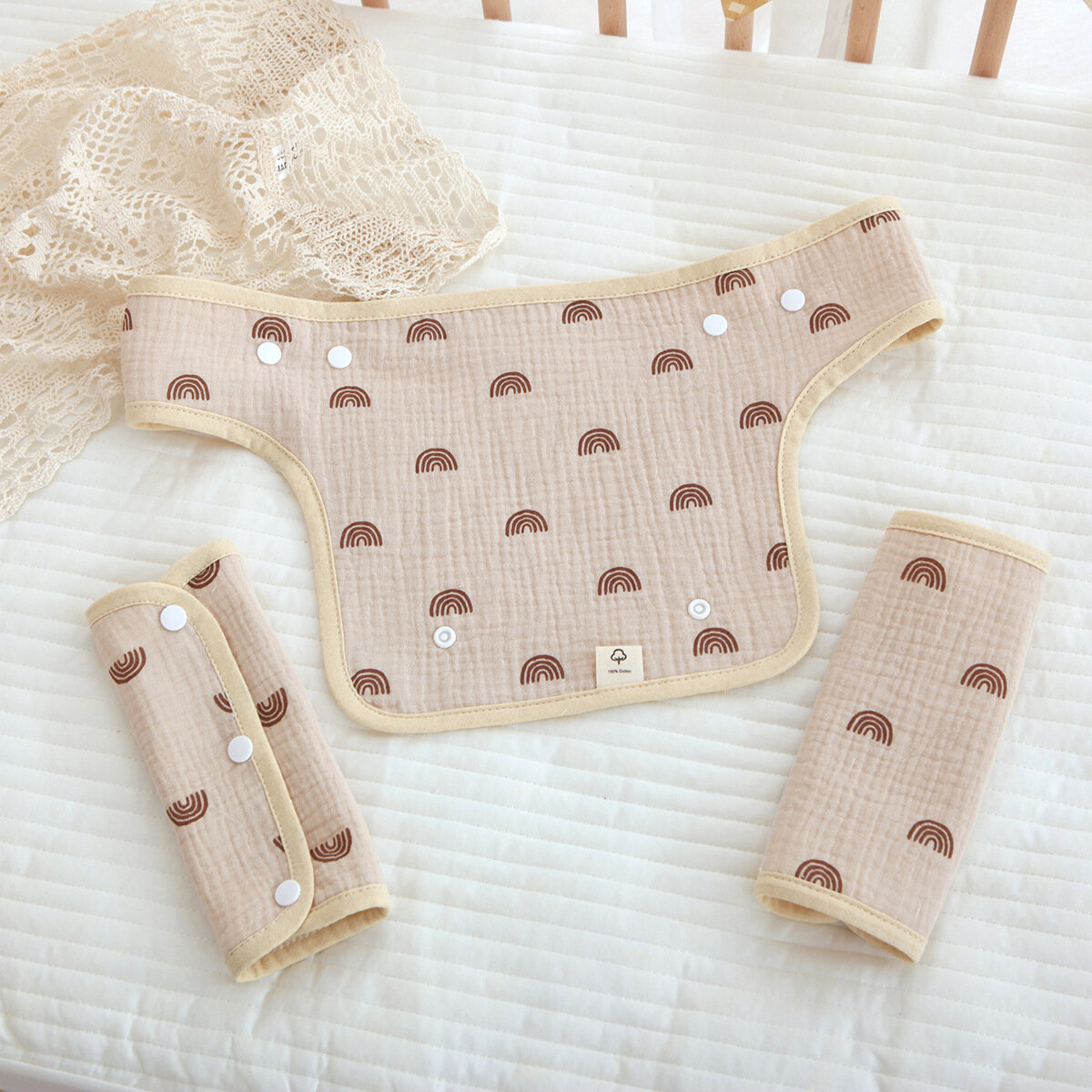 4-слойные марлевые слюнявчики для новорожденных, слюнявчики для прорезывания зубов, слюнявчики с двойными плечами, чистые хлопковые подплечники для младенцев, защита от жевания