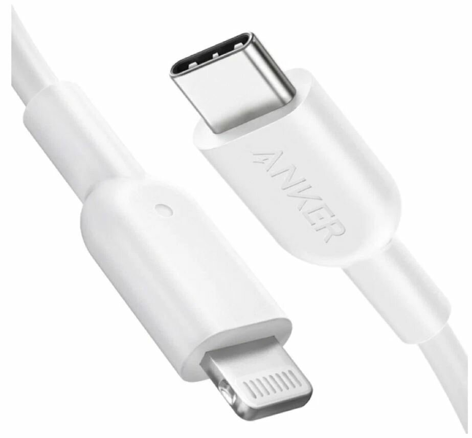Кабель Anker PowerLine USB-C to Lightning PD 0,9 m A8632 white