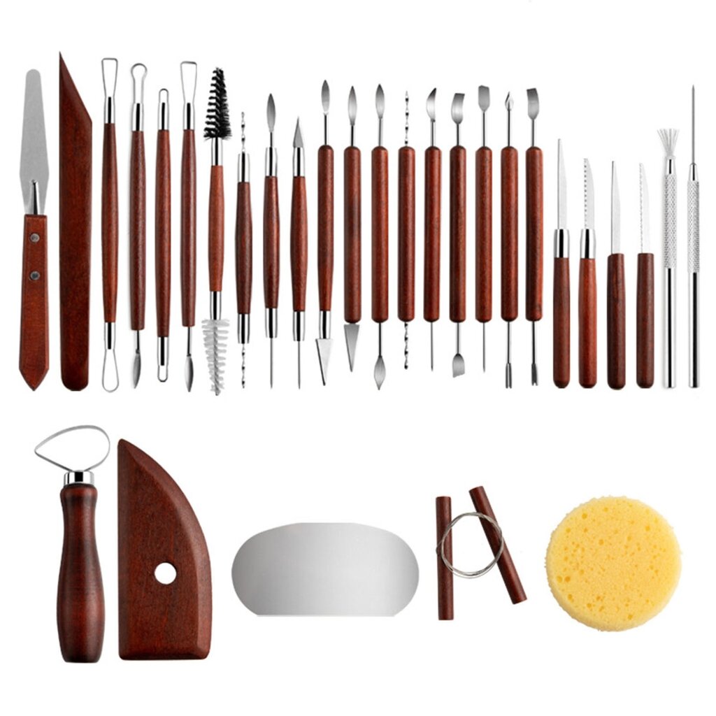 1 набор из 30 предметов, набор гончарных инструментов