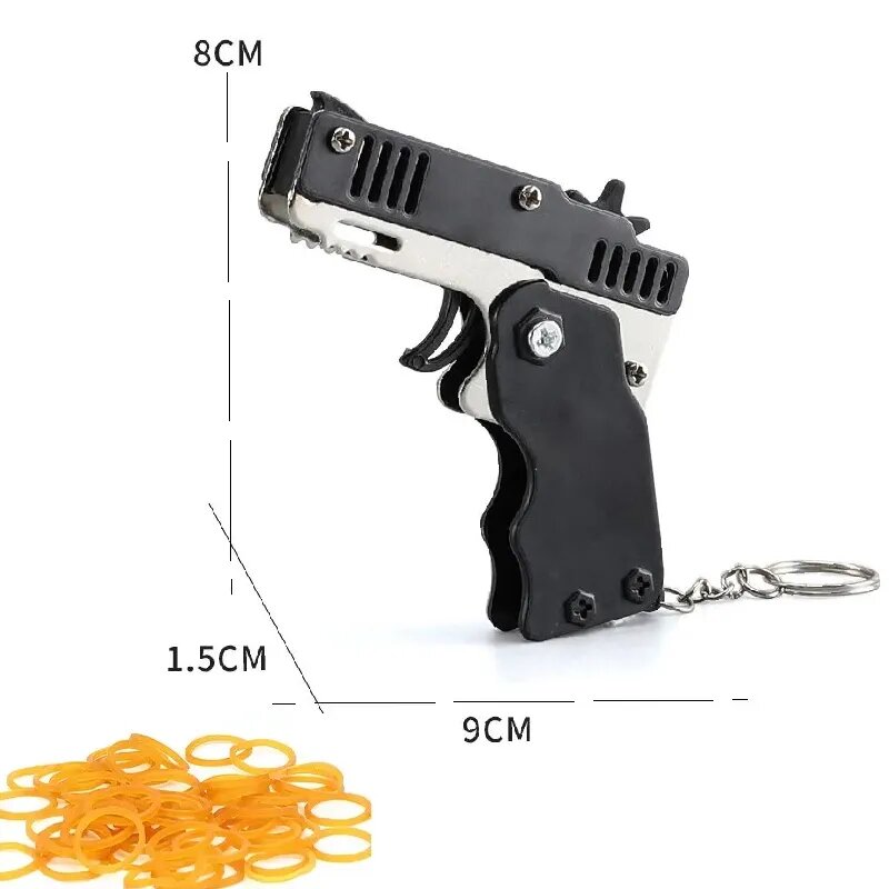 Металлический мини-пистолет, игрушечный пистолет, складной в качестве брелка, изысканный детский подарок