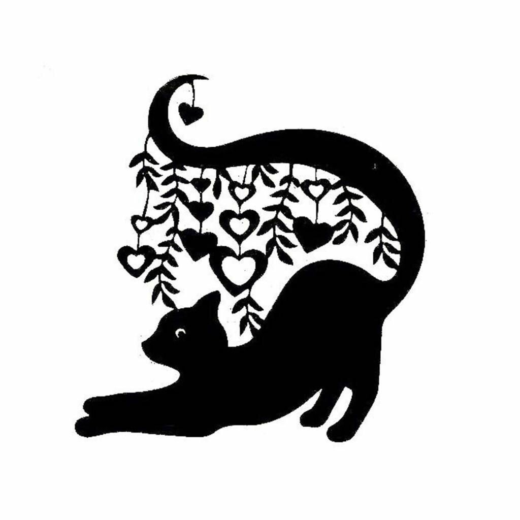 Кованый декор "Кот" для интерьера, - E