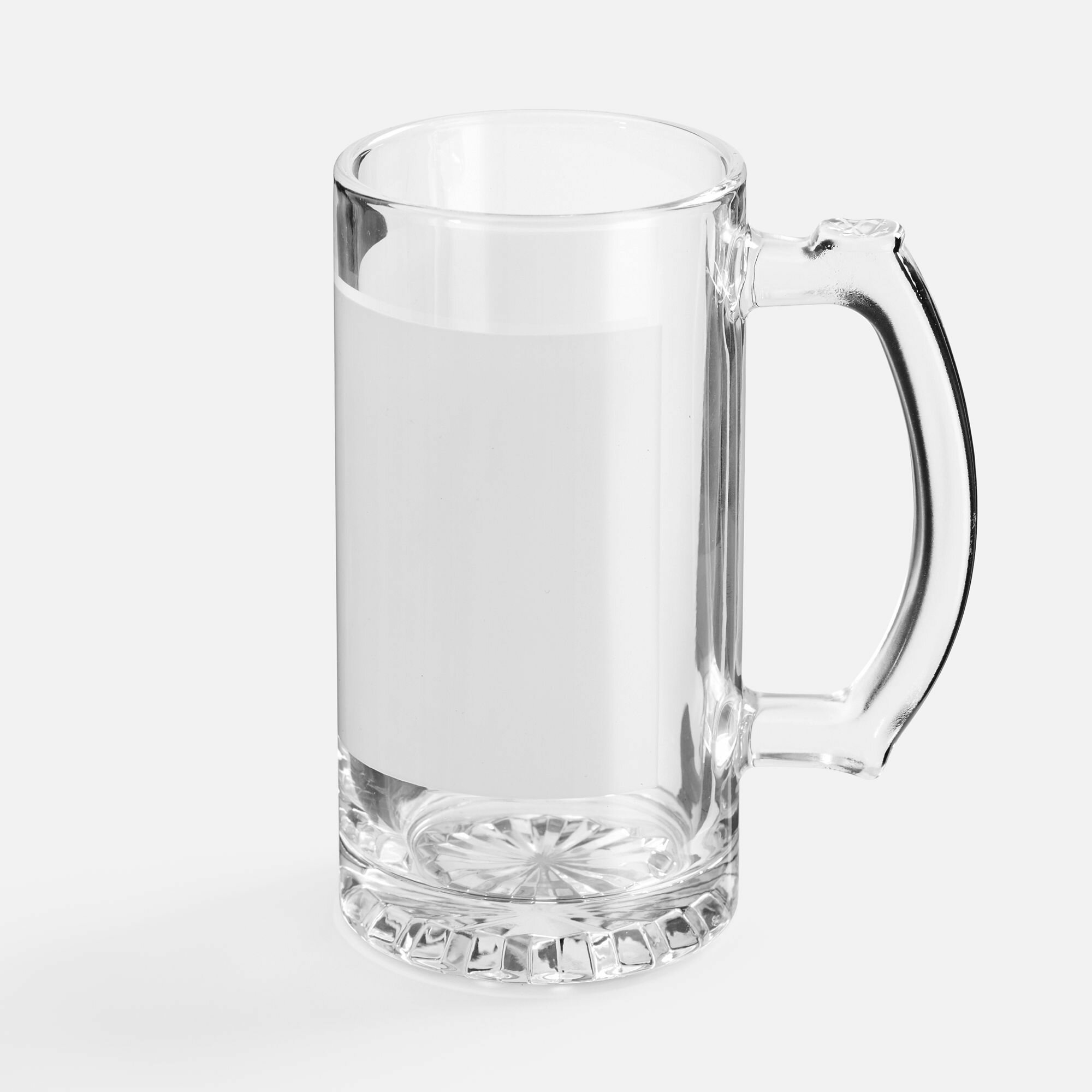 Пивная кружка большая бокал для пива для сублимации 500 мл стеклянная, подарочная мужчине парню брату