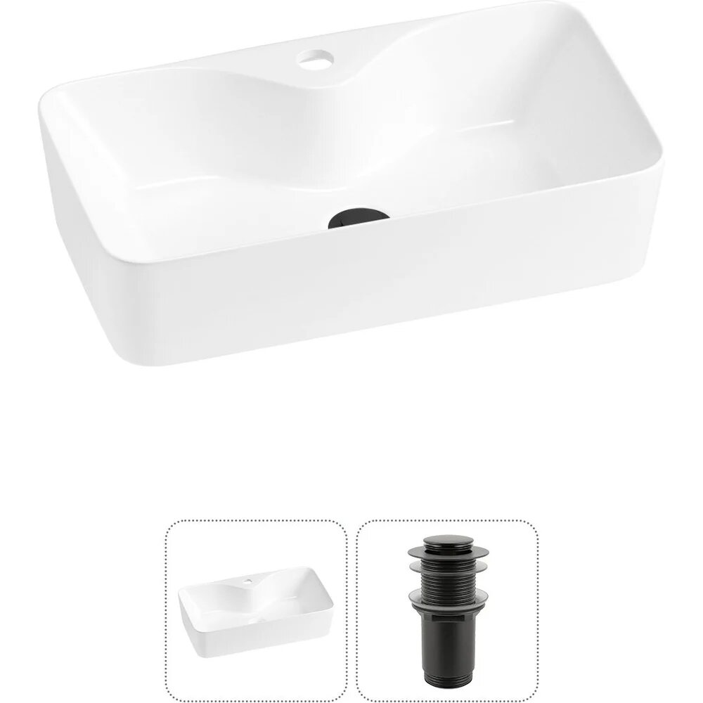 Комплект Wellsee 2 в 1 Lavinia Boho Bathroom Sink накладная раковина 54x30 см 20215272R