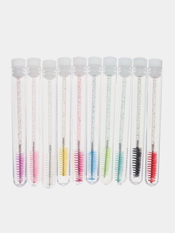 Щетка для ресниц и бровей, щетка для наращивания и ламинирования ресниц, щетка в колбе