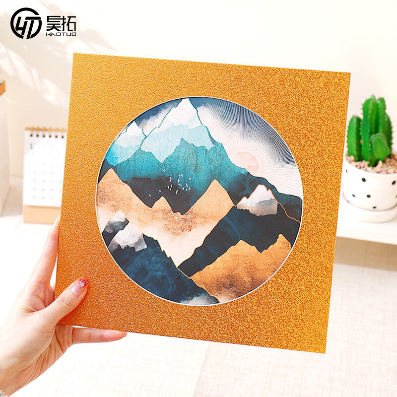 Простая картонная рамка для картин, круглая рамка для вырезок из бумаги, рамка для детских рисунков, акварели, масляной живописи, каллиграфии, китайской живописи.