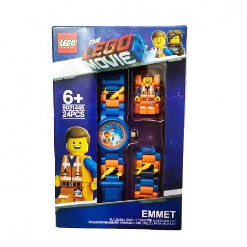 Совместимо с игрушечными строительными блоками LEGO, детские часы, полиция, Бэтмен, Супермен, Ниндзяго, Кай, Эммет