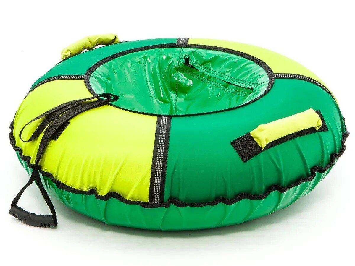 Тюбинг Ватрушка 90 см. (ТБ6К-90) Классический+ (в сборе) Зеленый / Лимонный (ТБ6К-90/ЗЖ2)