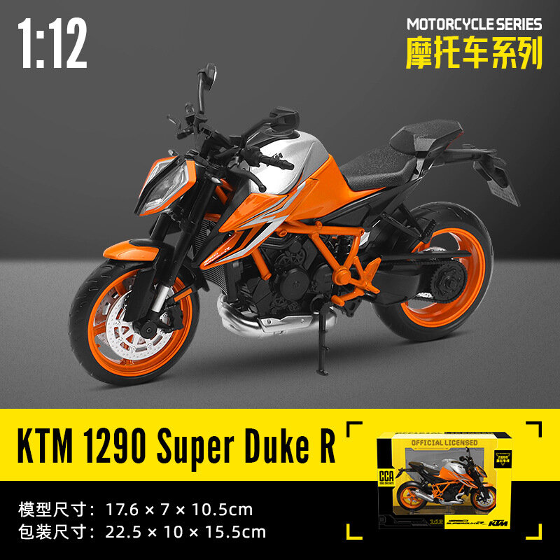 CCA Оригинальная 1:12 KTM 1290 Duke Мотоцикл Симуляция Модель из сплава Игрушка для мальчиков Коллекция Демонстрационная фигура