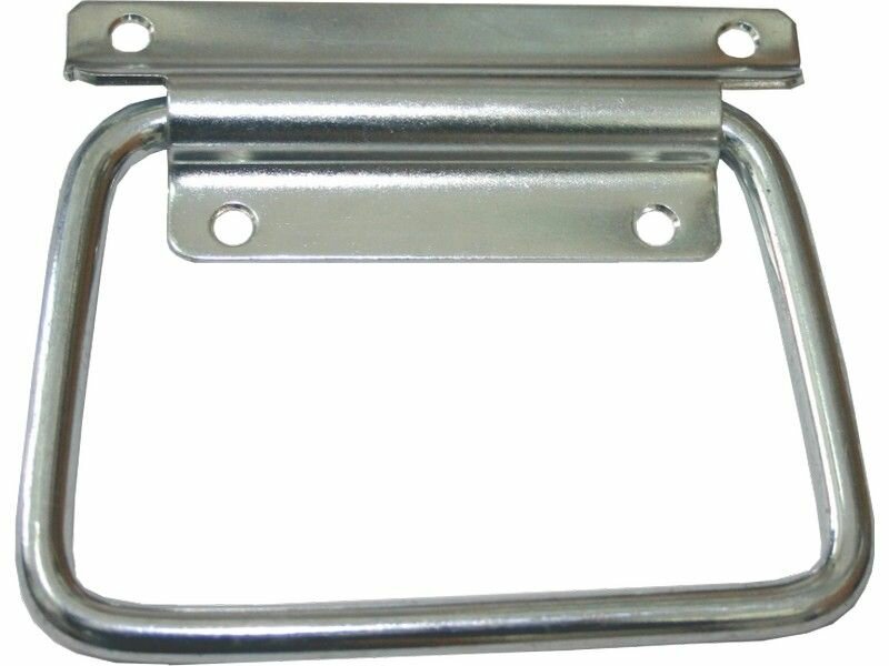 Ручка откидная №3 цинк, планка 116х45х1,8мм, кольцо трапеция 122х86х8мм