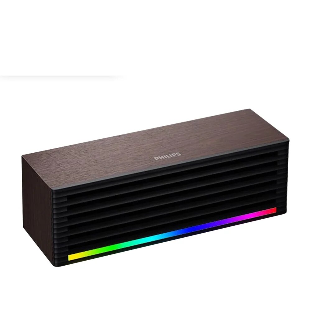 Настольный Саундбар Philips 3709 С Простым Деревянным Корпусом, Компактными Современными RGB-подсветками