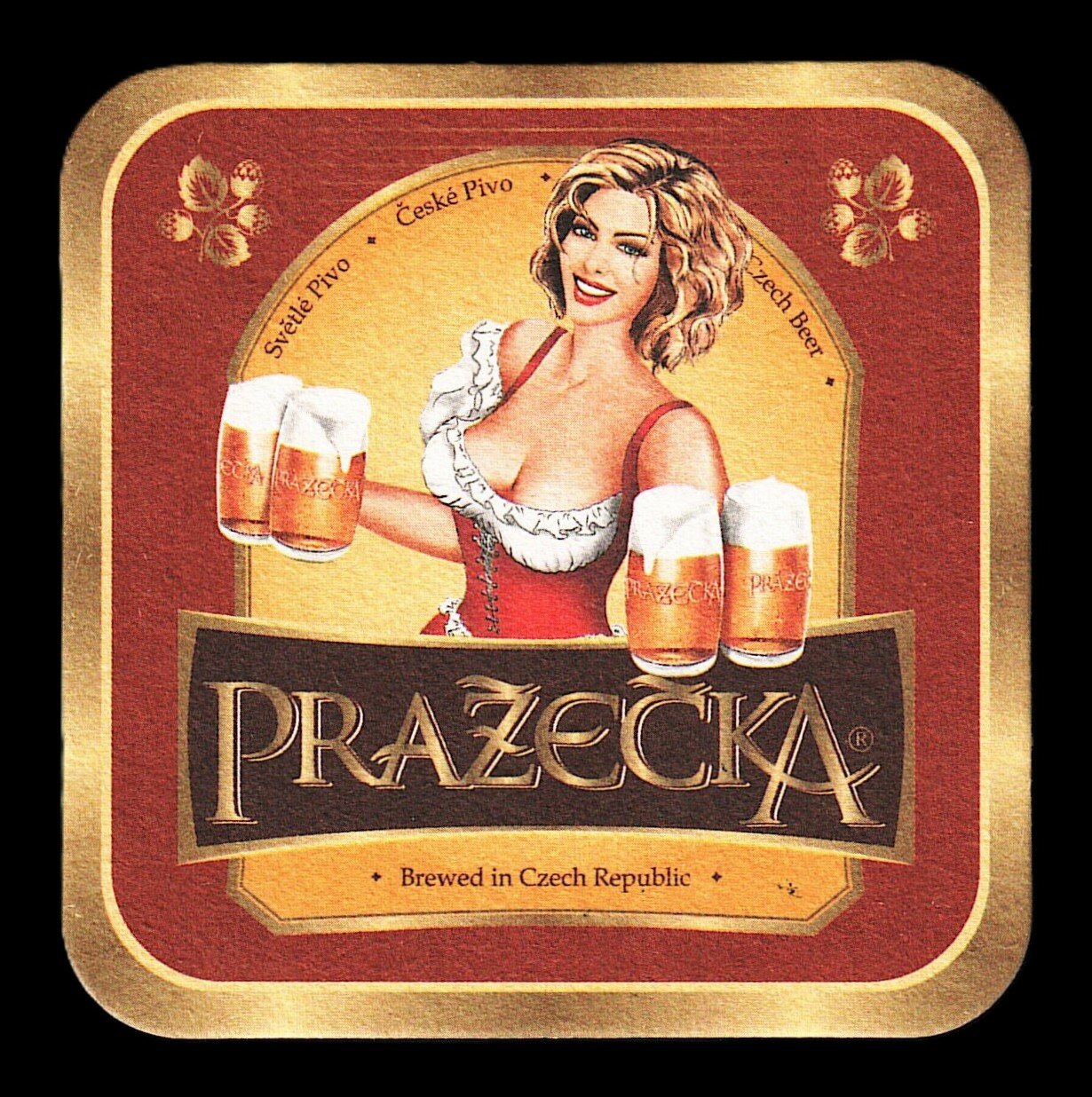 Бирдекель (костер) Чехия PRAZACKA №5 (подставка под пивной бокал)